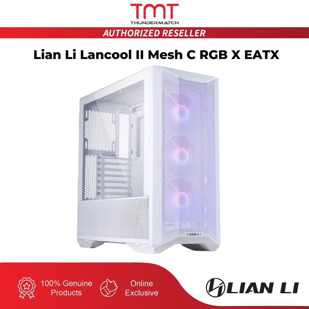 TMT Lian Li Lancool II Mesh C RGB SNOW WHITE EATX Casing | Shopee Malaysia