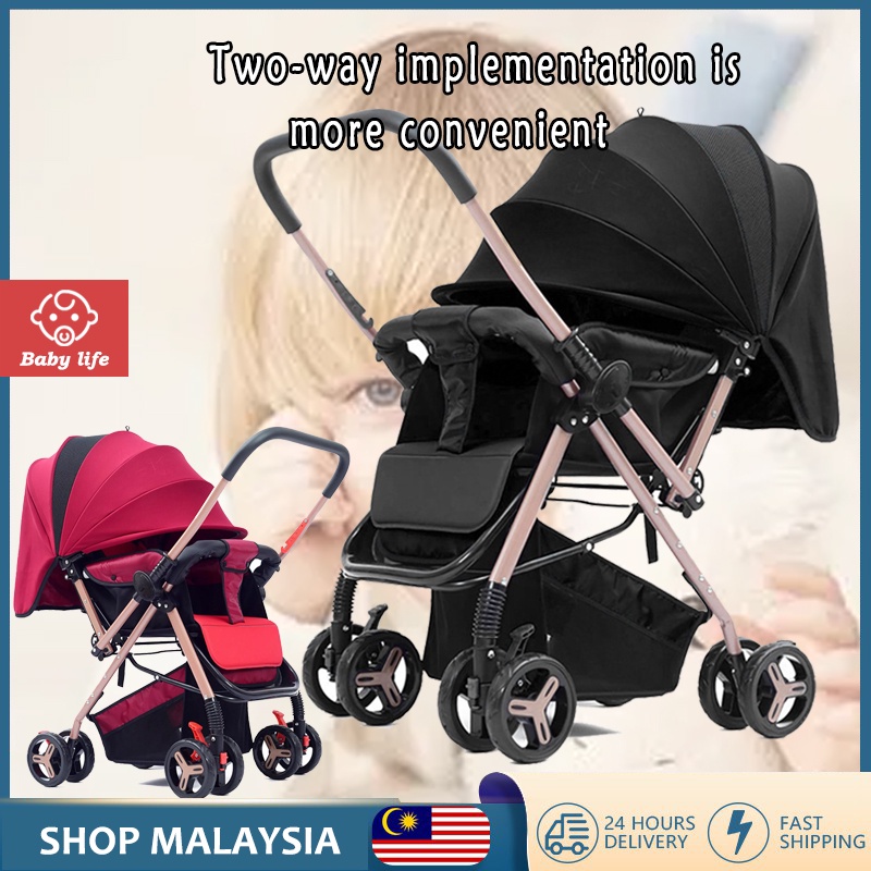 🎁Ready Stock🎁2 Way Stroller New 4 Wheels Magic Stroller Realeos ...