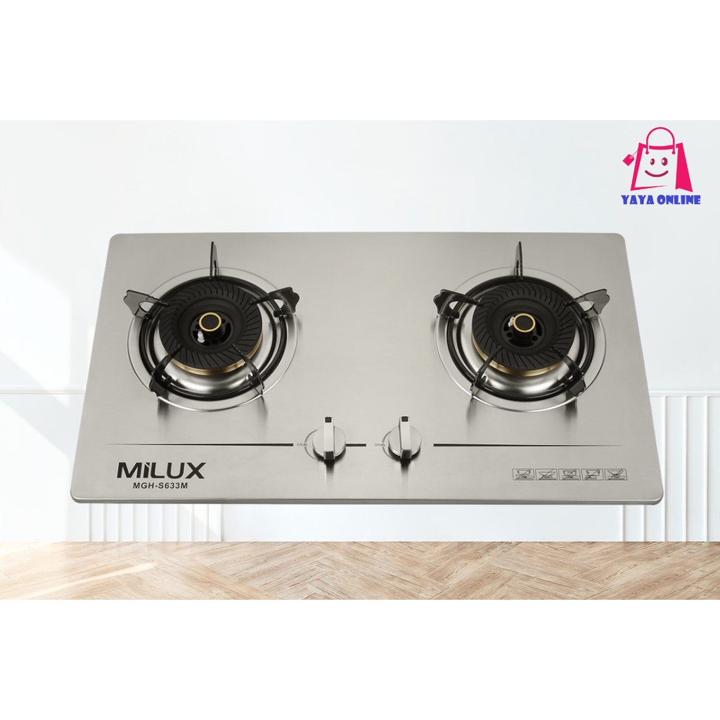Milux Stainless Steel Premium Built-in Hob Gas Cooker Stove Dapur Gas ...