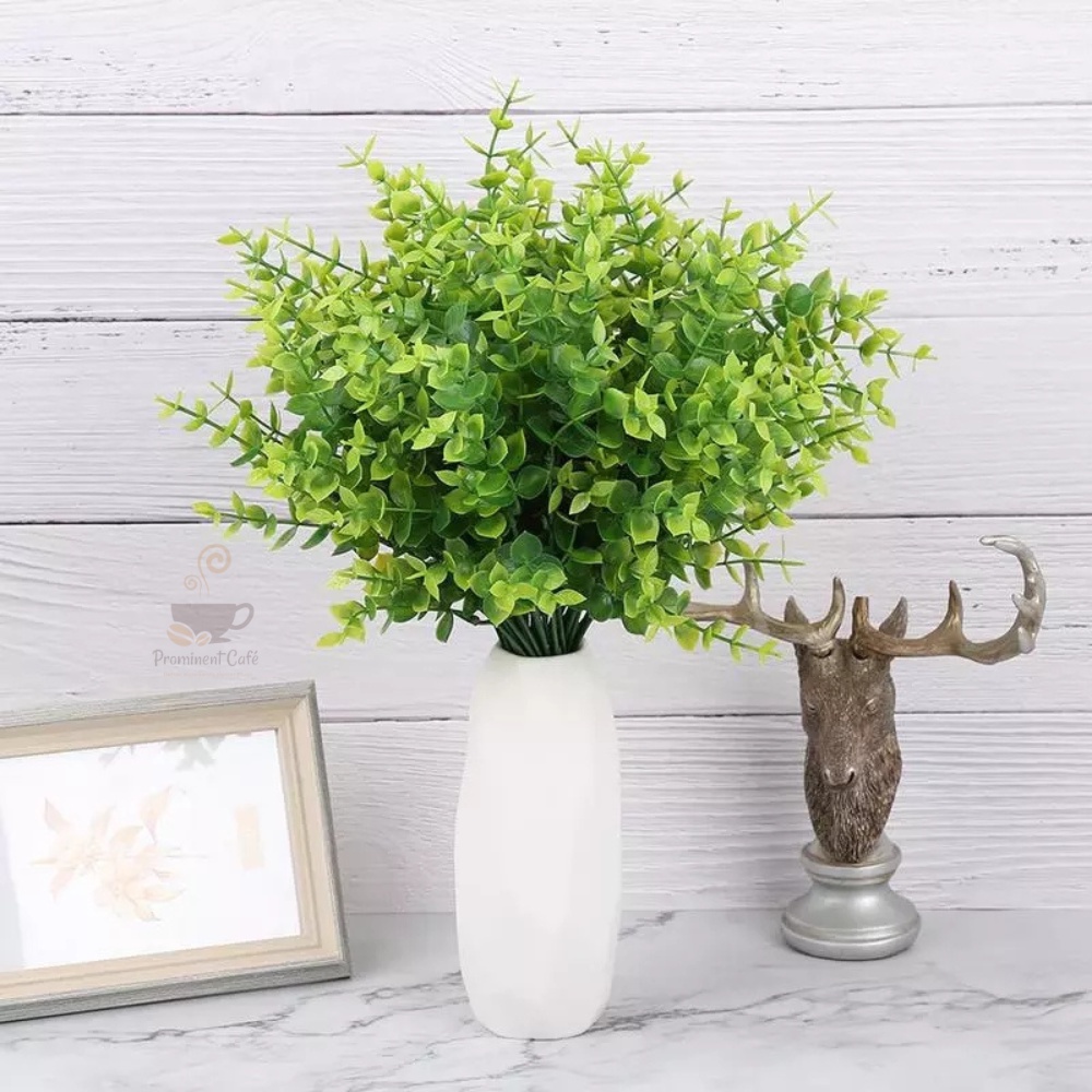Mini Artificial Eucalyptus Plant Pokok Hiasan Sejambak Daun Hijau ...