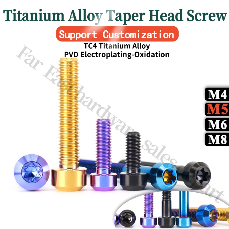 Tc4 Titanium Alloy Cone Head Torx Screw Round Head Chamfer Screw Taper ...