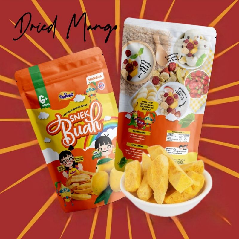 Fawwaz Snek Mango Pisang Strawberry Mangga Banana Strawberi Buah Campur