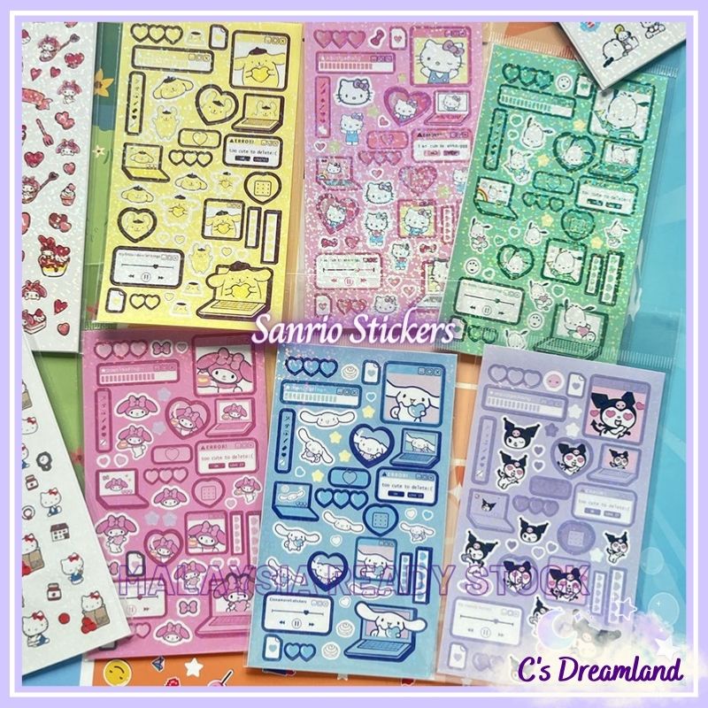 C'S DREAMLAND Sanrio Stickers Cute Cartoon Sticker Journal Sticker ...