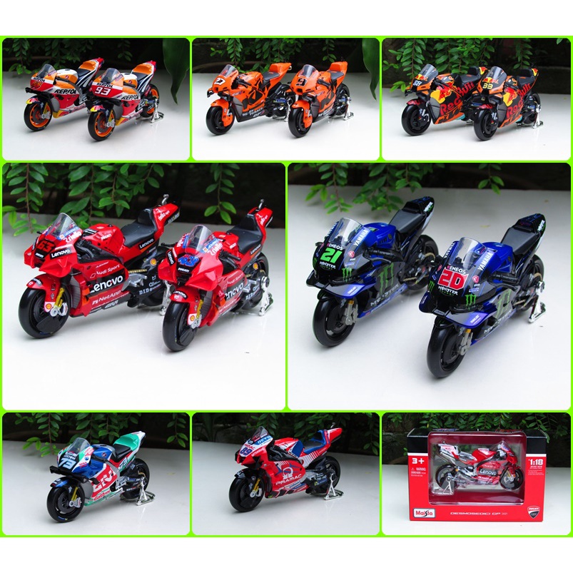 Maisto 1/18 MotoGp 2021 Yamaha # 20 Fabio Diecast Motorcycles Yamaha ...