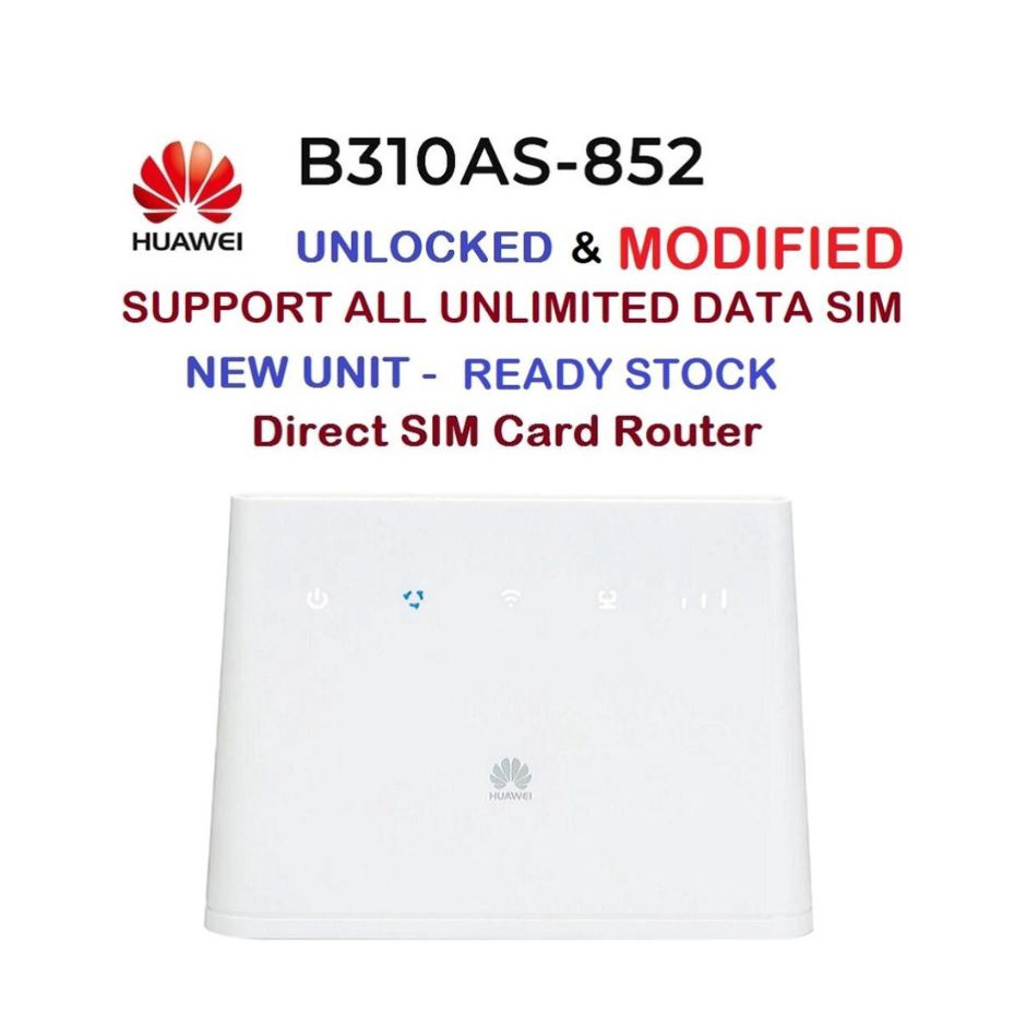 HUAWEI ROUTER MODEN B310AS-852 Unlock Bypass Modified Unlimited Hotspot ...