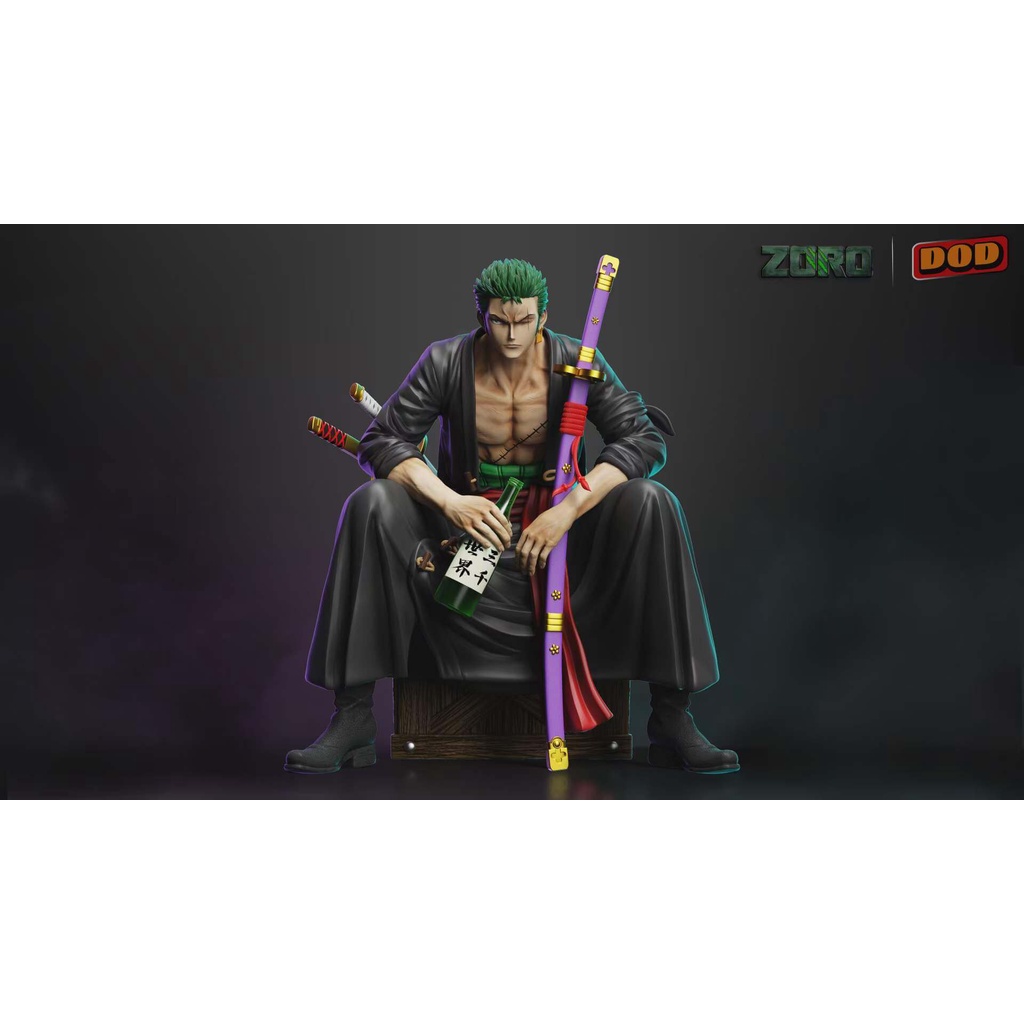 DOD Studio - One Piece Zoro Series 002 - Sitting Zoro Resin Statue GK ...