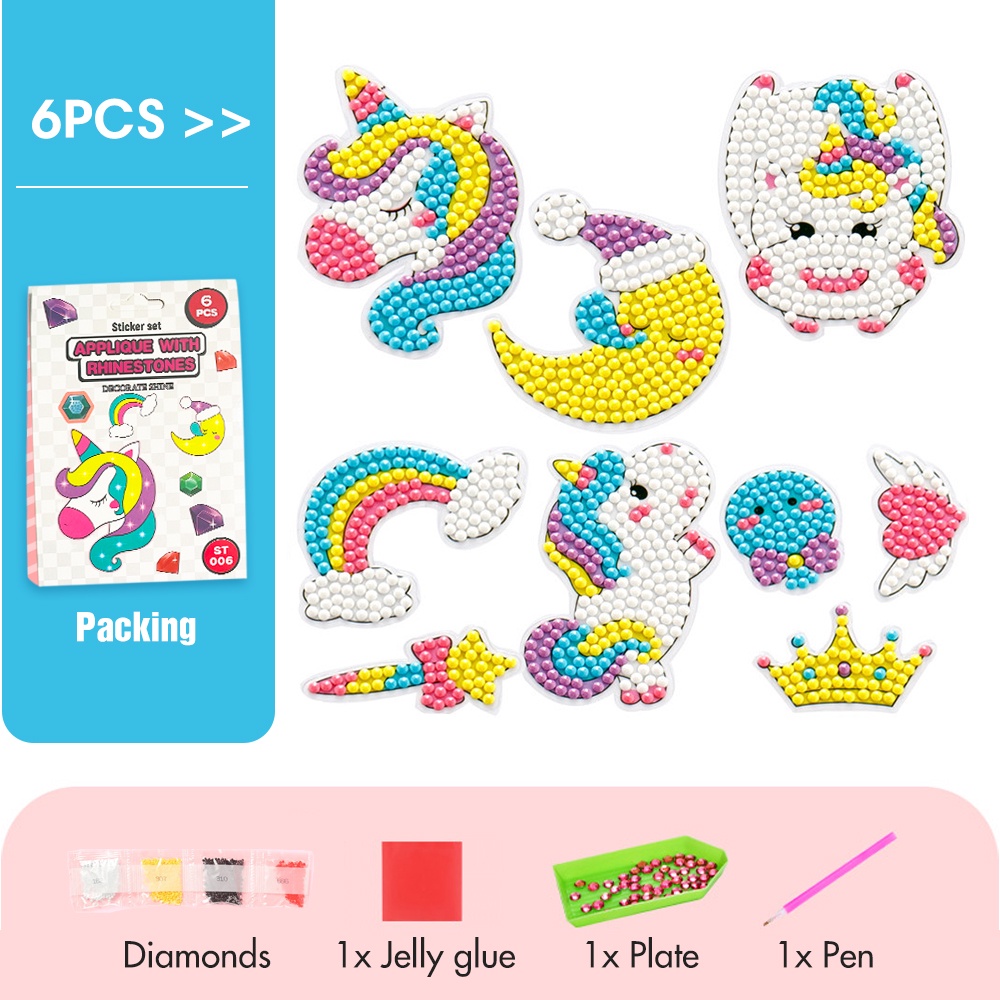 Children's DIY Diamond Sticker Bead Painting Simple Art Craft for kids ...