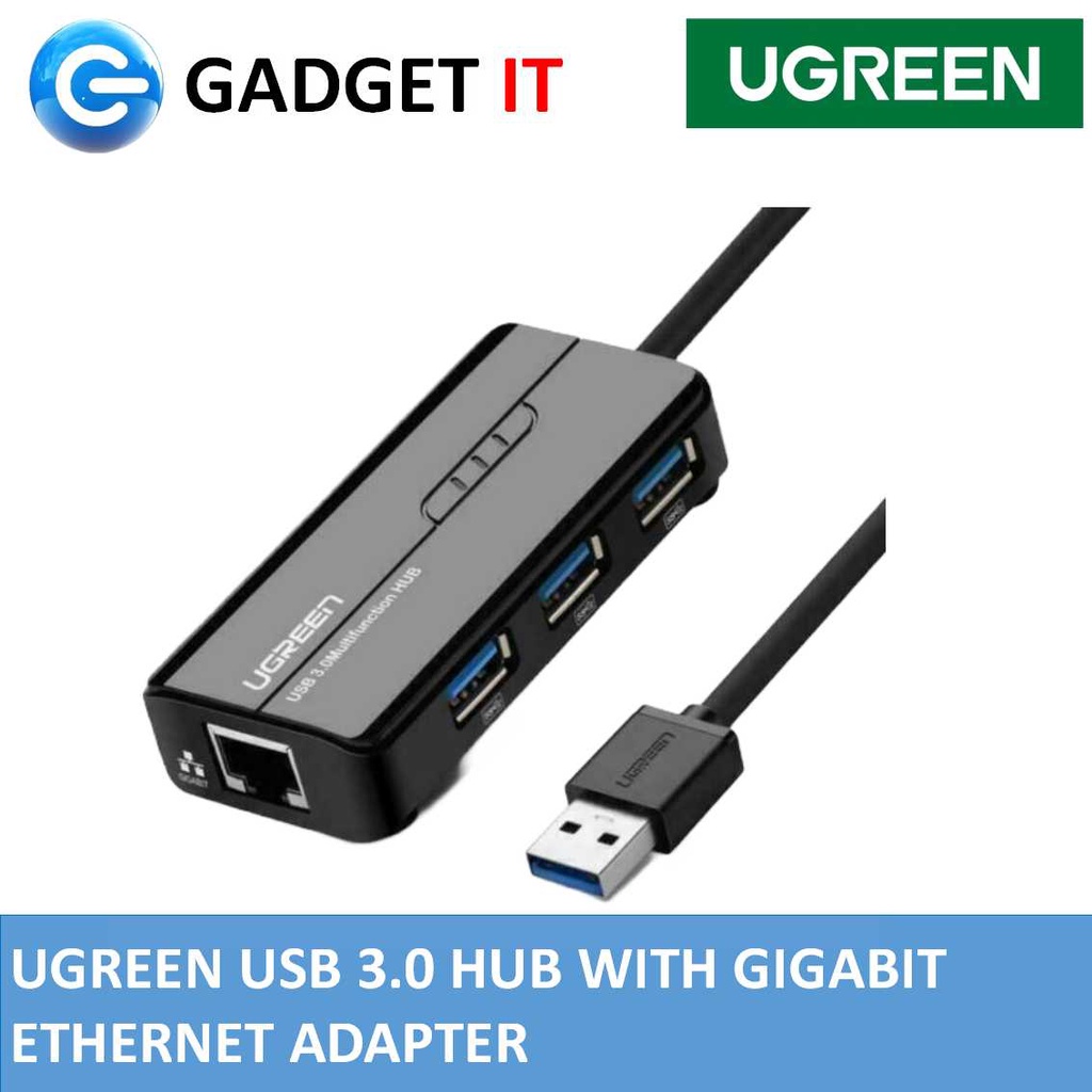 UGREEN USB 3.0 HUB WITH GIGABIT ETHERNET ADAPTER UG-20265-20265 (ADP-UG ...