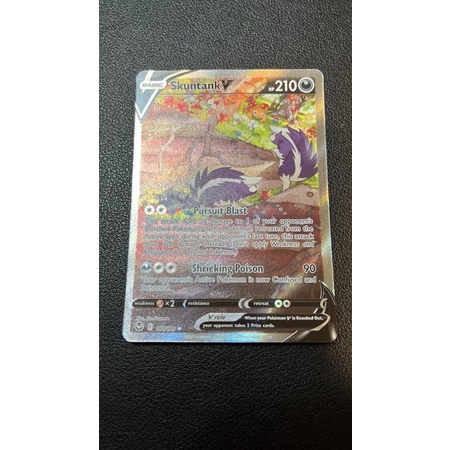 Pokemon TCG SS12 Silver Tempest Skuntank V - 181/195 - Alternate Art Ultra Rare | Shopee Malaysia