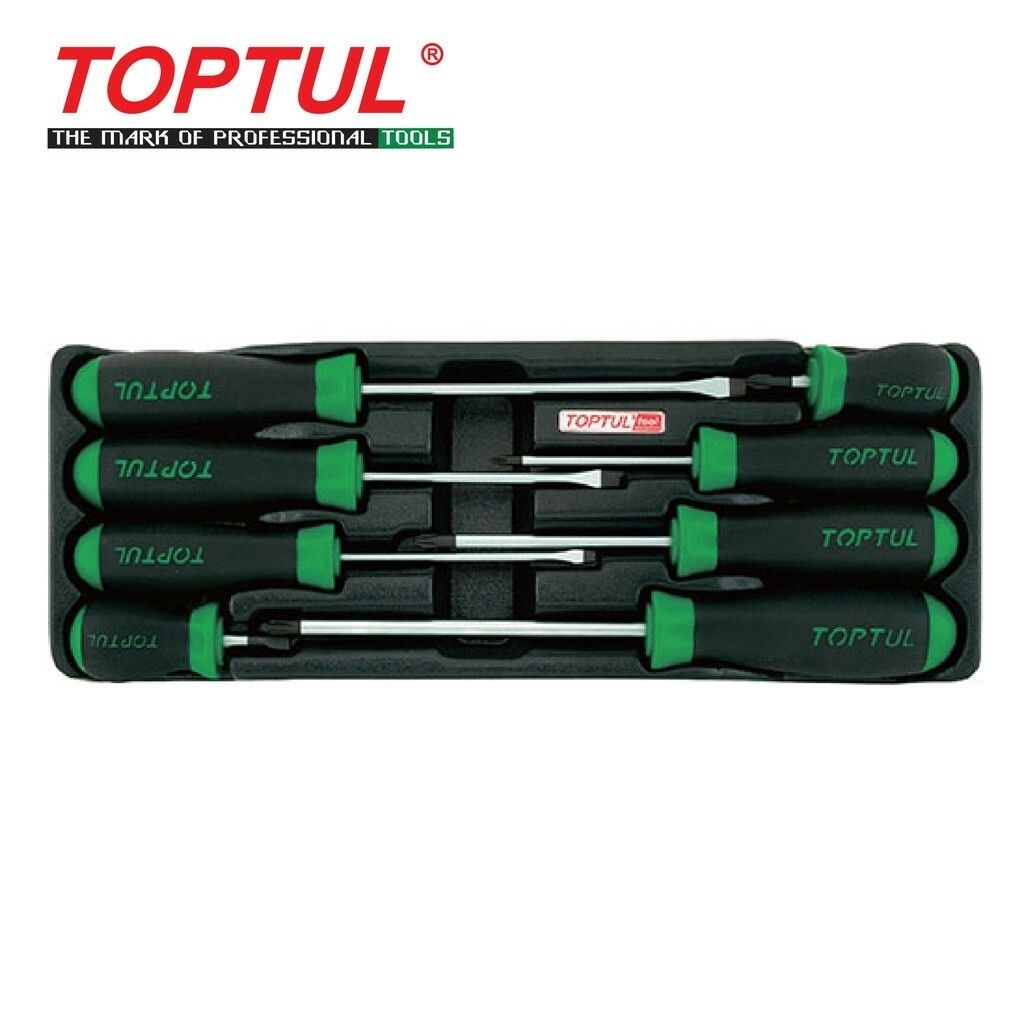 TOPTUL 8pcs Slotted & Phillips Screwdriver Set GAAT0805 | Shopee Malaysia