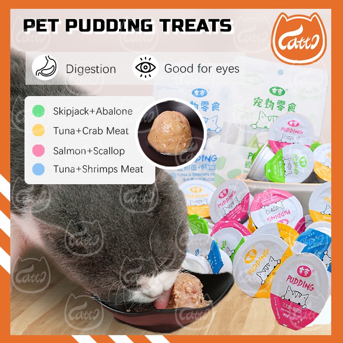 CATTO 25G Cat Goat Milk Pudding Snack Cat Treat Kucing Makan Calcium ...