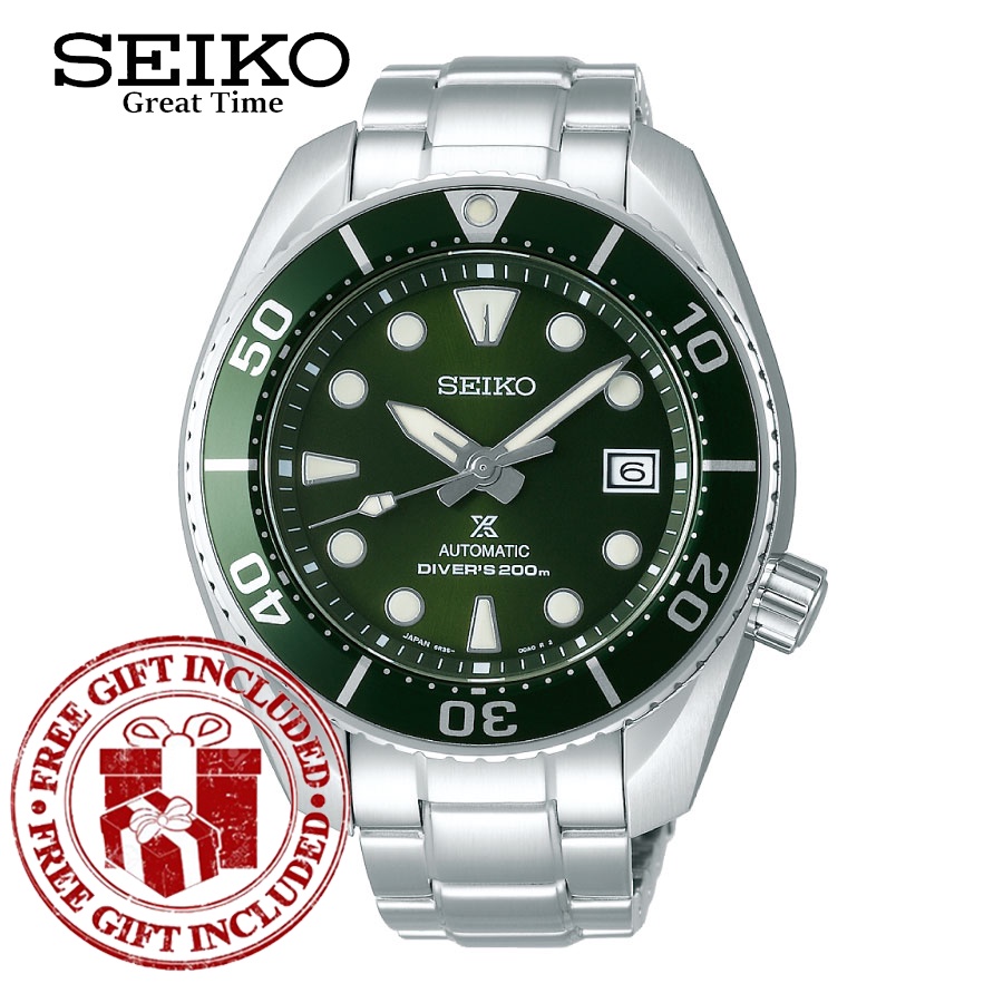 Seiko SPB103J1 Men's Prospex Analog Automatic Green Dial Silver Steel ...