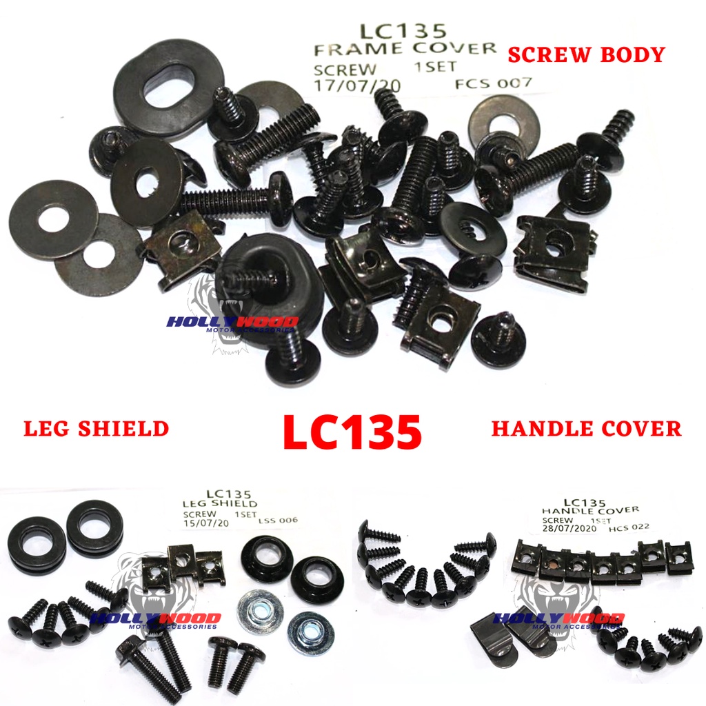 SKRU BODY COVER SCREW COMPLETE SET EX5 RS150 WAVE100 WAVE125 Y15 125ZR ...