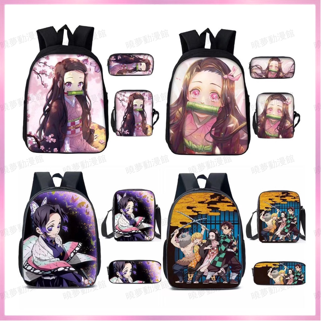 Demon slayer beg sekolah nezuko shinobu tanjiro zenitsu backpack and ...