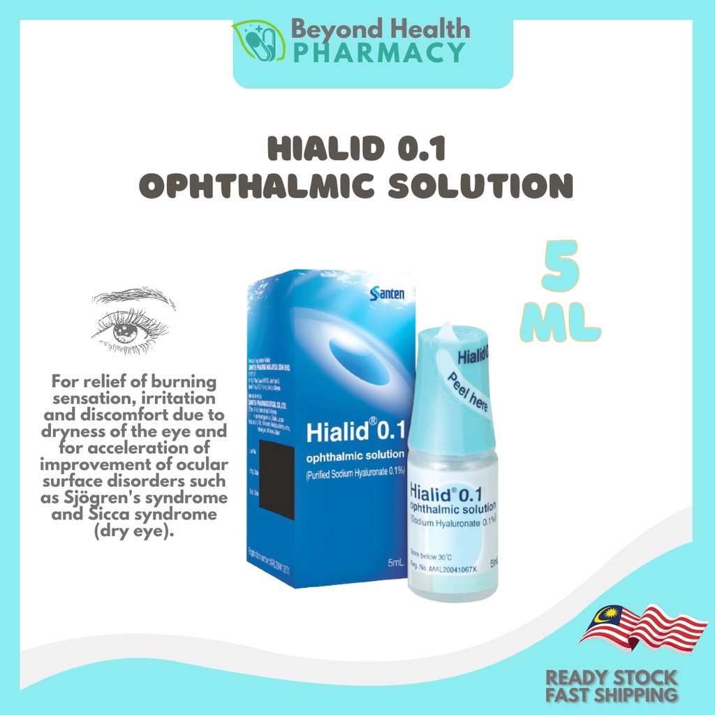 HIALID 0.1 OPHTHALMIC SOLUTION 5ML (PURIFIED SODIUM HYALURONATE) | Shopee Malaysia
