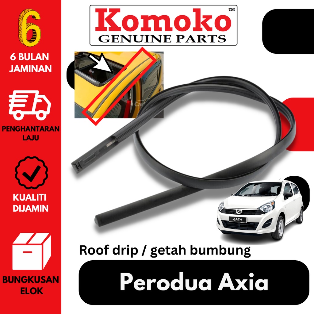 KOMOKO Perodua Axia Roof Drip Rubber / Getah Bumbung | Shopee Malaysia