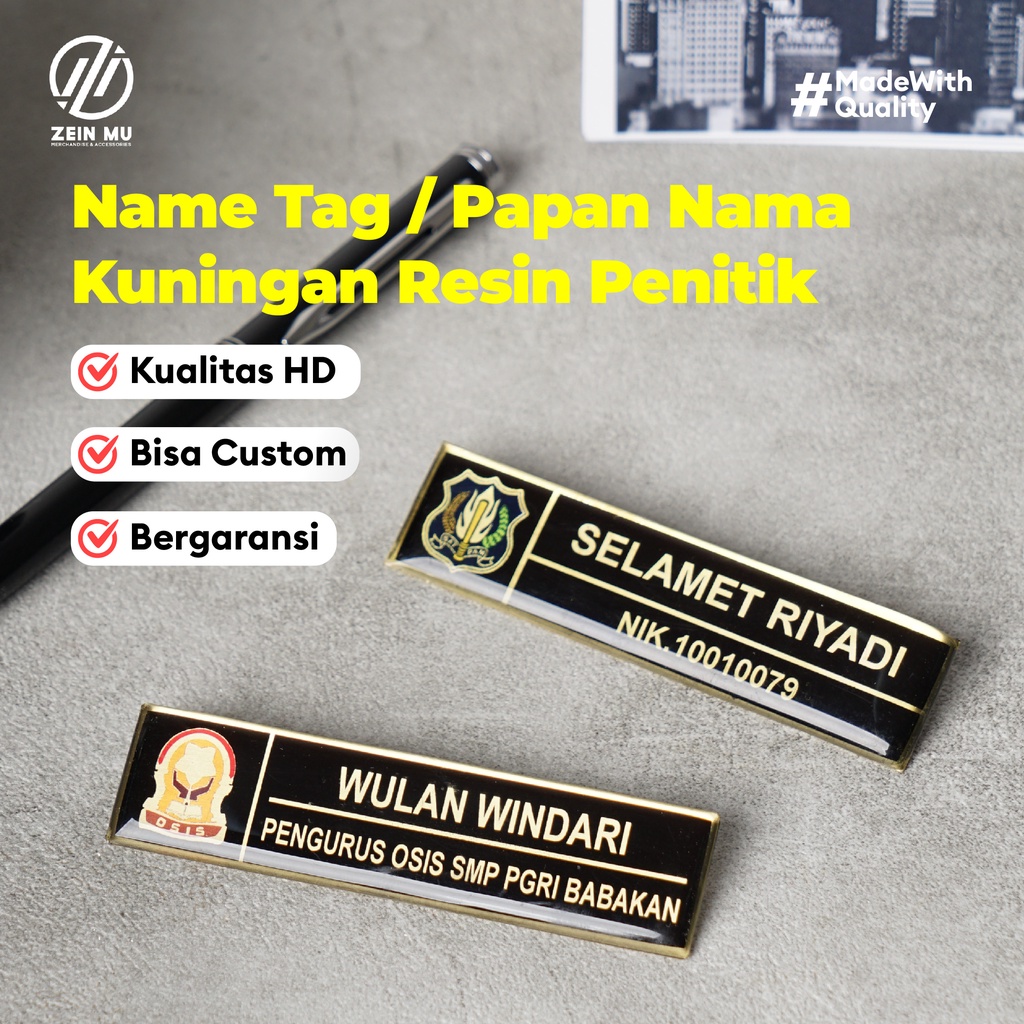 Resin YELLOW NAME PLATE PIN / NAME TAG / ACCESSORIES / PIN | Shopee ...