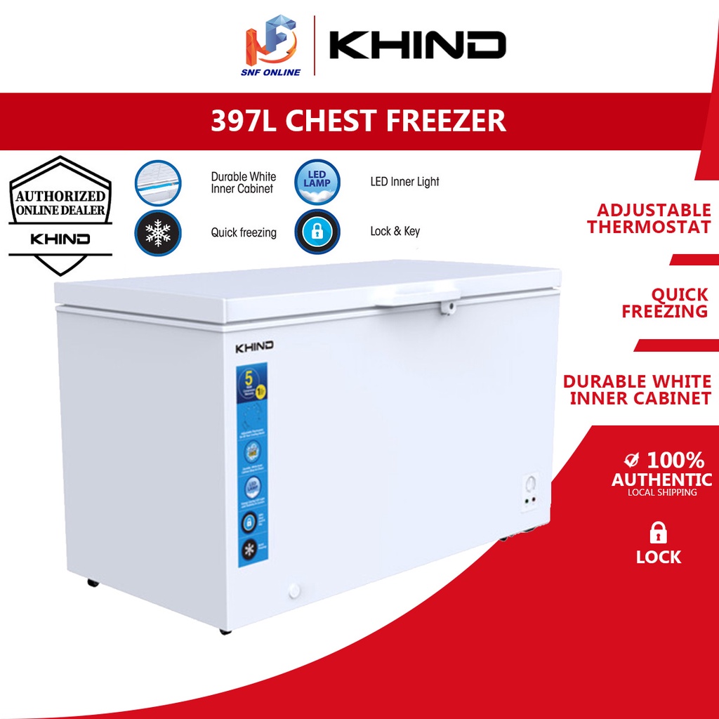 Khind Chest Freezer (397L) FZ400 | Shopee Malaysia