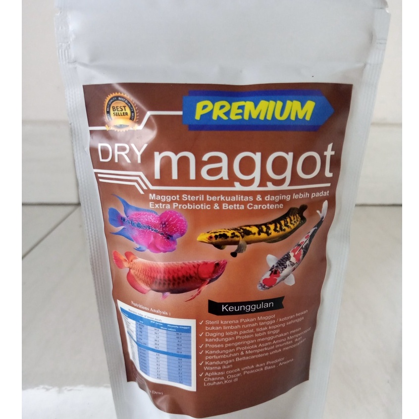 Maggot Premium Dry Food - Predatory Fish Feed | Shopee Malaysia