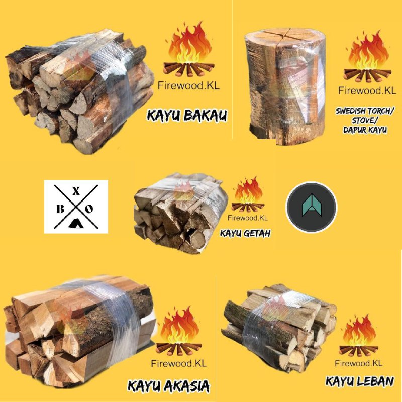 🔥100% ORIGINAL🔥Firewood/ Kayu Api Pelbagai Jenis/ Fire Pit Stainless ...