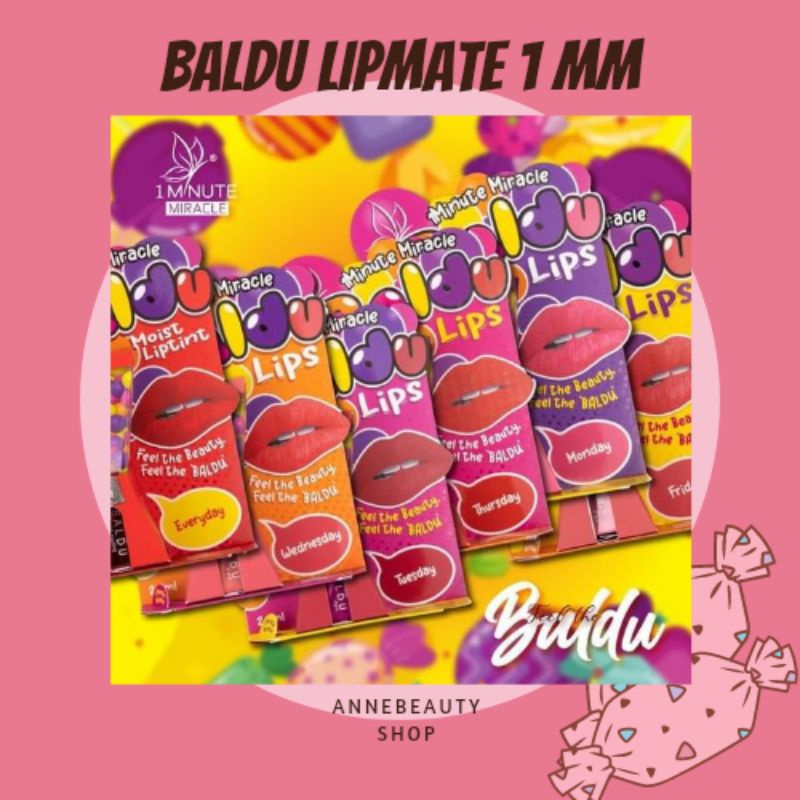 READY STOCK!! 1MM 1 MINUTE MIRACLE LIPMATTE LIPTINT BALDU Pigmented ...