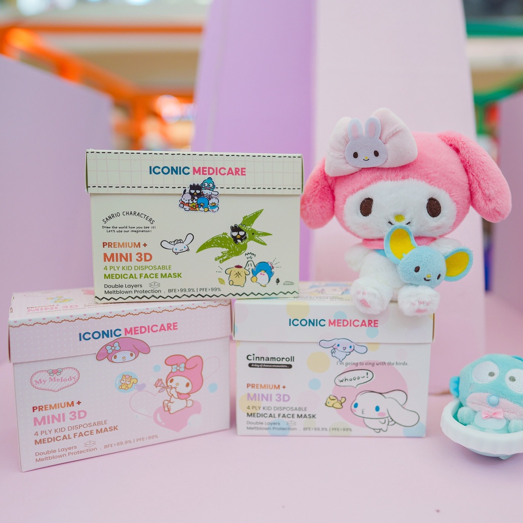 Sanrio Series Iconic Medicare 4 Ply Mini 3D Duckbill Kid Medical Face ...