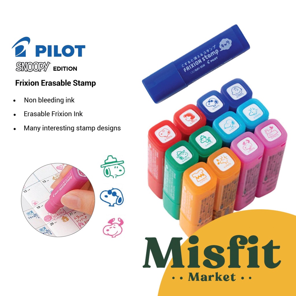 Pilot Frixion Erasable Stamp SPF-12 Peanuts Snoopy Series Unique ...