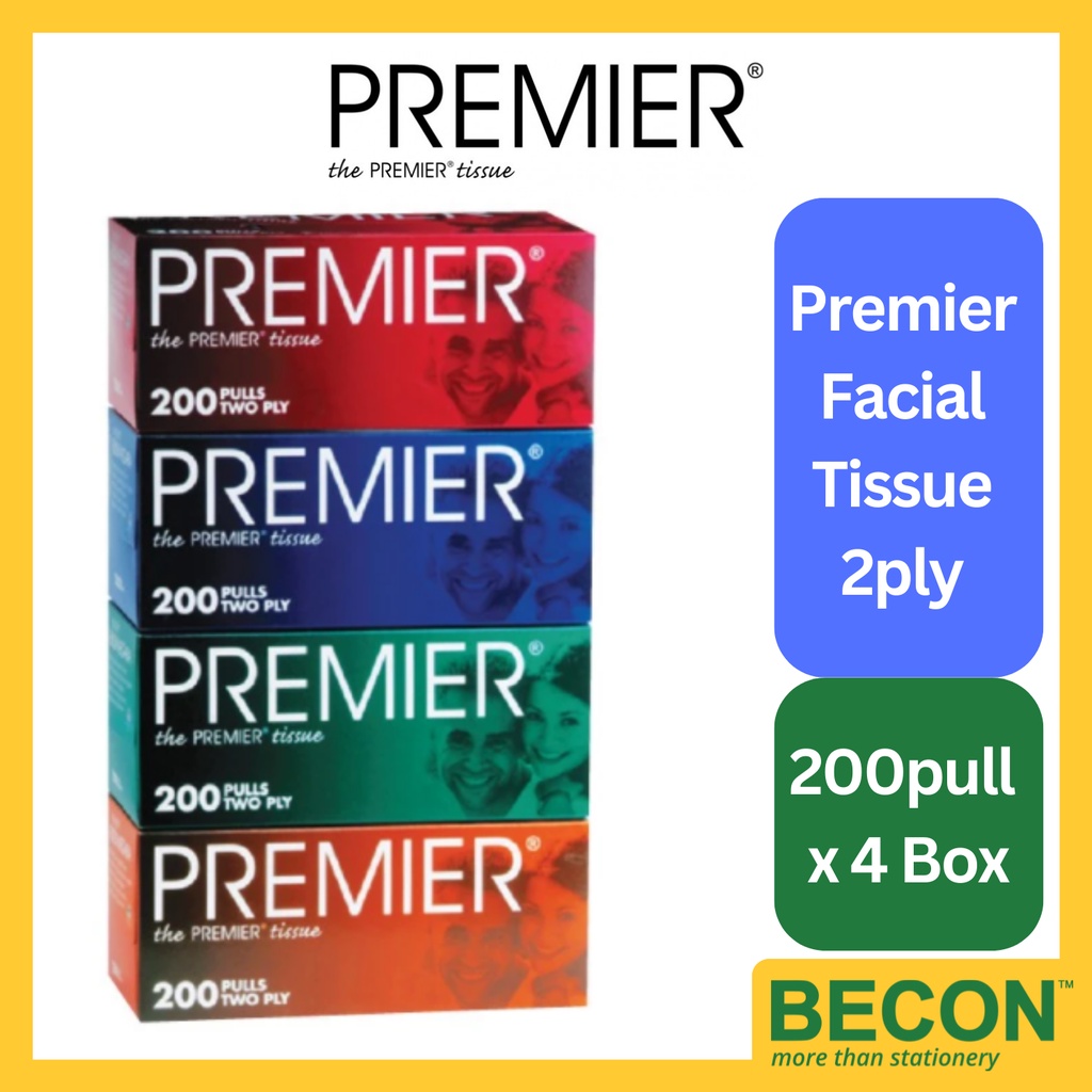 Premier Tissue 200's BT-PBT-200-4C (4 Boxes/pack) | Shopee Malaysia