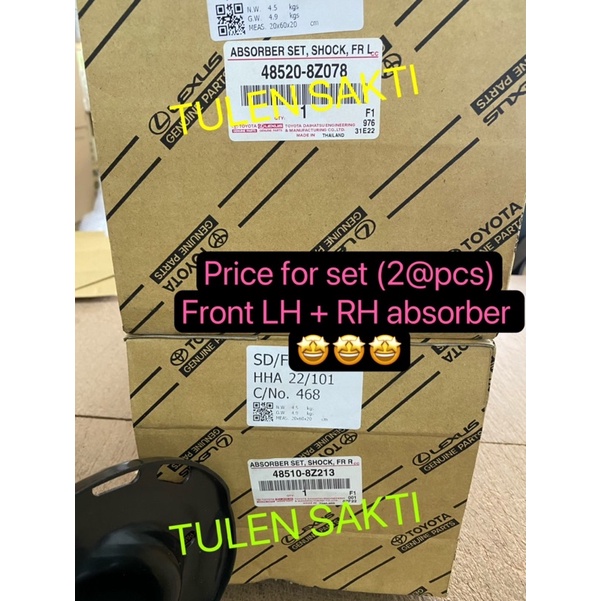 ORIGINAL TOYOTA ALTIS ZRE171 ZRE172 ZRE173 (2014-2019) FRONT ABSORBER ...