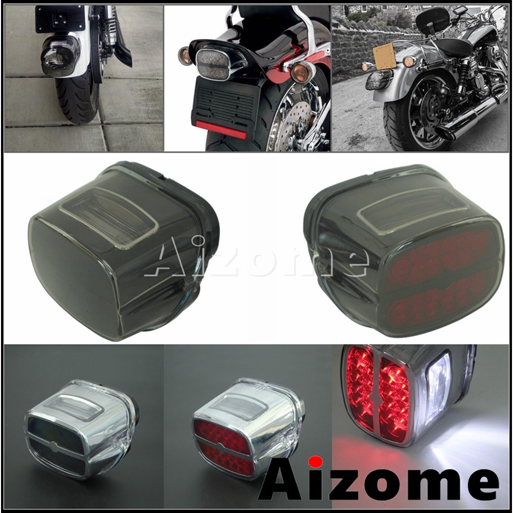12V Motorcycle Tail Light LED Taillight For Harley Touring Dyna Softail ...