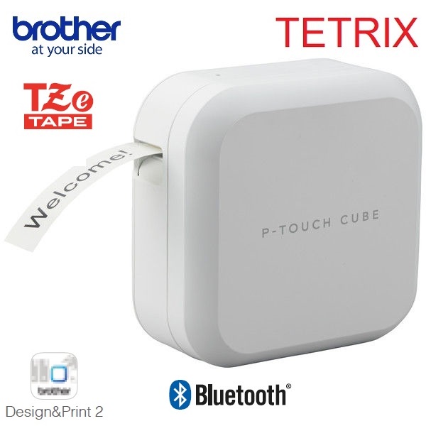 Brother PT-P710BT P-Touch Cube Smartphone Label Maker Bluetooth ...