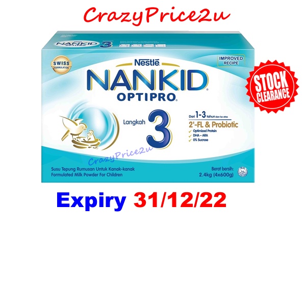 Nankid Optipro Stage 3 with 2 -FL BIB (2x 1.3kg / 1x 2.4kg) | Shopee ...