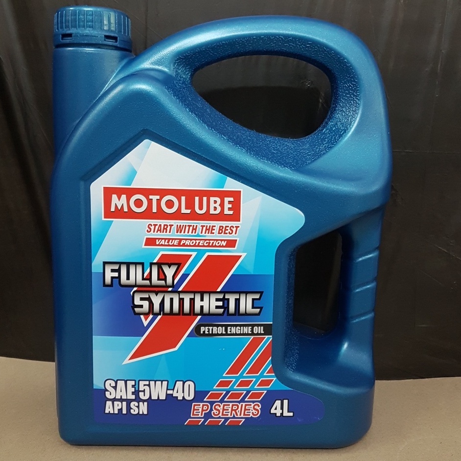 MOTOLUBE Fully Synthetic Petrol Engine Oil SAE 5W-40 API SN EP Series | Shopee Malaysia