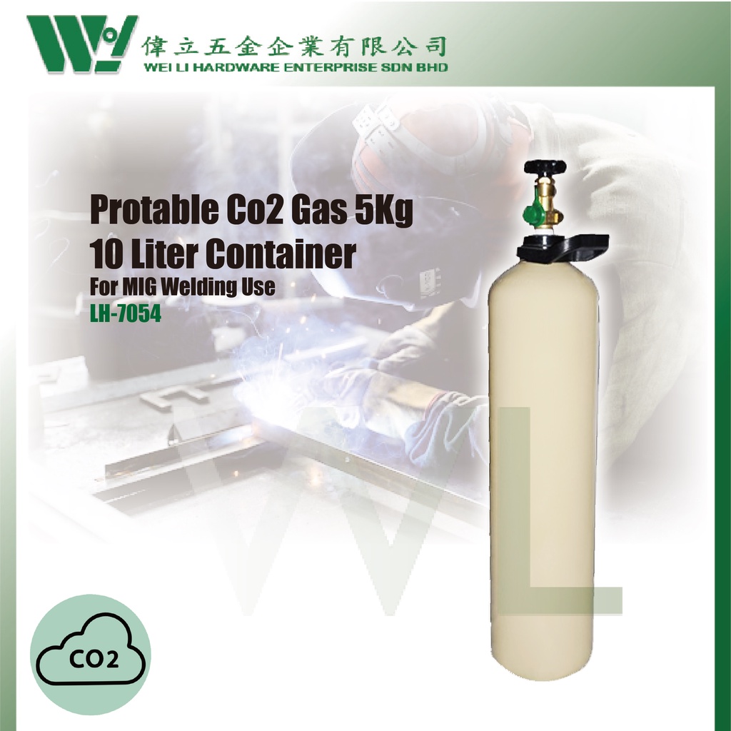 Portable Co2 Gas / carbon dioxide / MIG 10L gas / gas welding besi / MIG gas / CO2 gas kecil ...