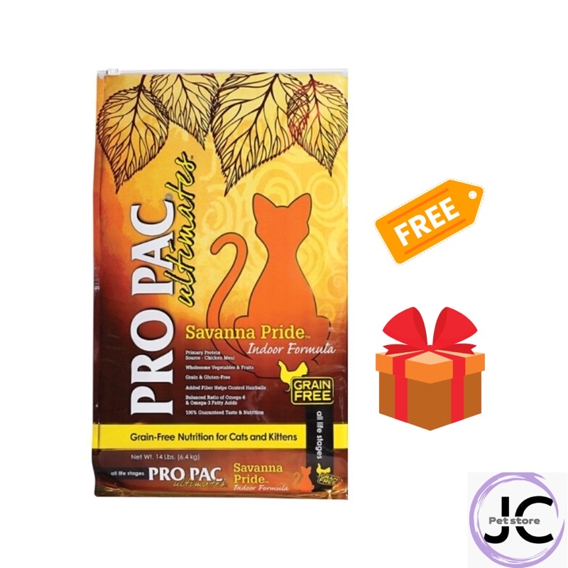 Pro Pac Cat Savanna Pride Chicken Cat Food 6kg (ADA FREE GIFT) | Shopee ...
