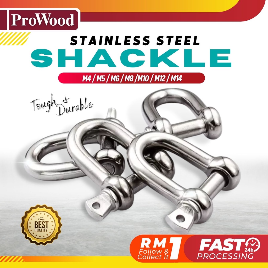 M4 M5 M6 M8 M10 M12 M14 Stainless Steel 304 U shaped Shackle Hook Screw ...