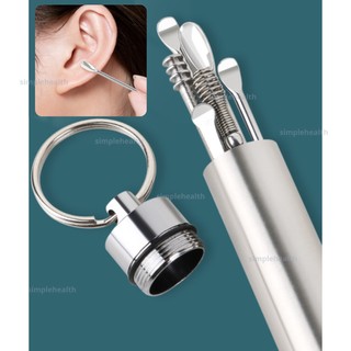 Stainless Steel Earpick Set Ear Wax Cleaning Tool Digger Alat Korek ...