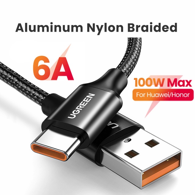 UGREEN USB Cable 6A 100W Cable Supercharge USB Type C Fast Charging ...