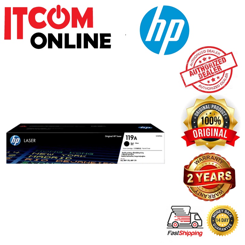 GENUINE HP 119A BLACK CYAN MAGENTA YELLOW INK TONER (W2090A W2091A ...