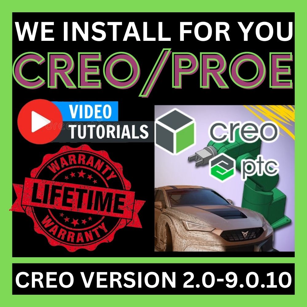 PTC Creo Latest Versions Lifetime + A to Z Installation Video + FREE ...
