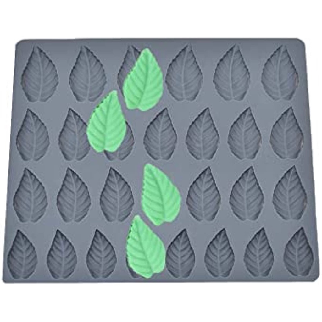 24 Cavity Leaves Silicone Fondant Mold Chocolate Mould For Mousse ...