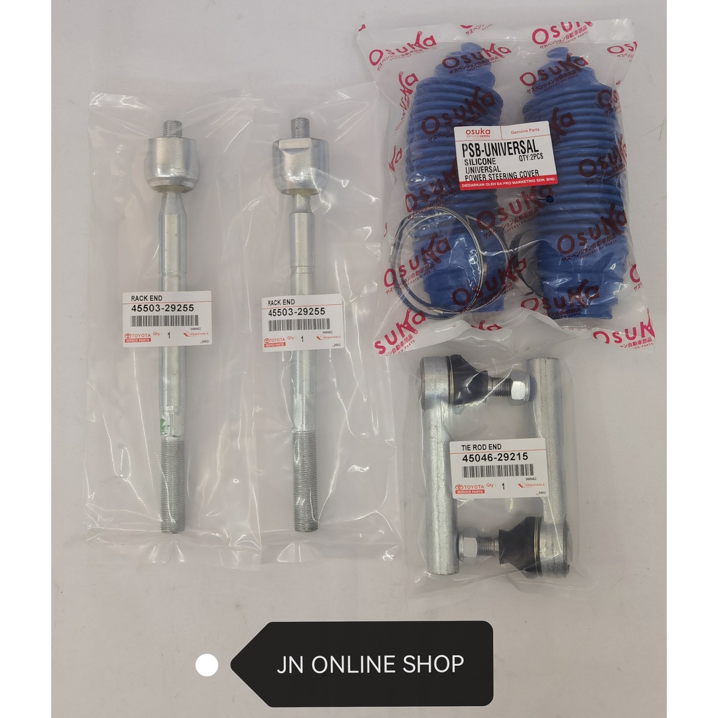 Tie Rod End+Rack End+Steering Boot Cover (Toyota Oem) for Toyota Hiace ...