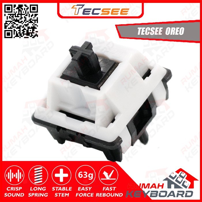 Switch - TECSEE - OREO - 5 PIN - 63.5g - LINEAR - FACTORY LUBE | Shopee Malaysia