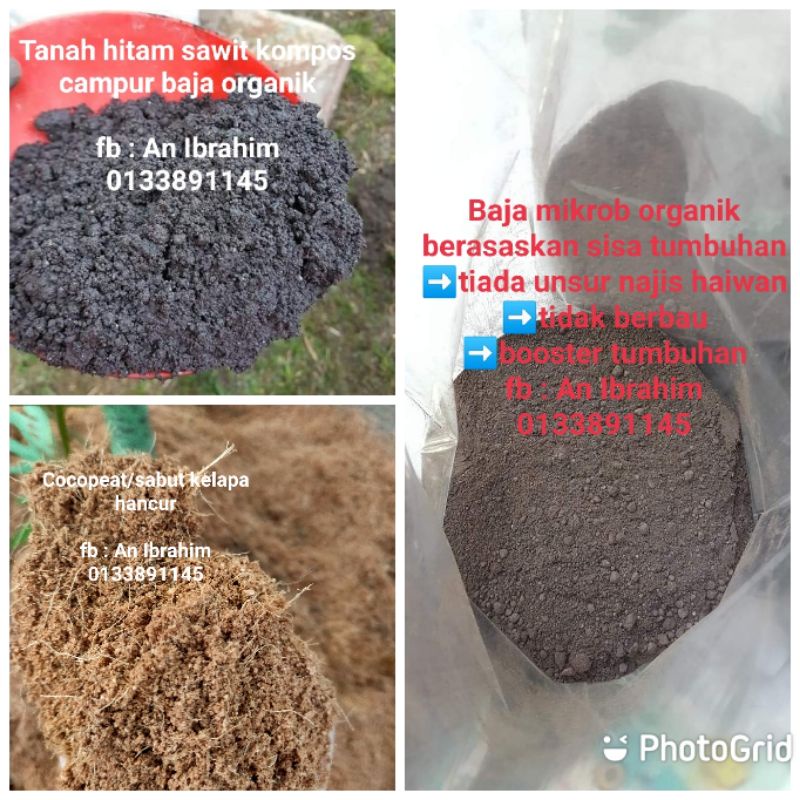 Baja kompos organik/cuka kayu/cocopeat/tanah hitam sawit berbaja ...