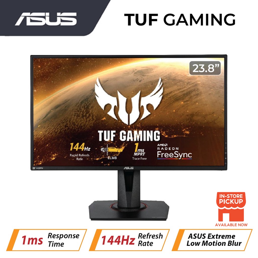 Asus Gaming Monitor TUF VG249Q FHD - Black (23.8"/1920x1080 144Hz IPS ...