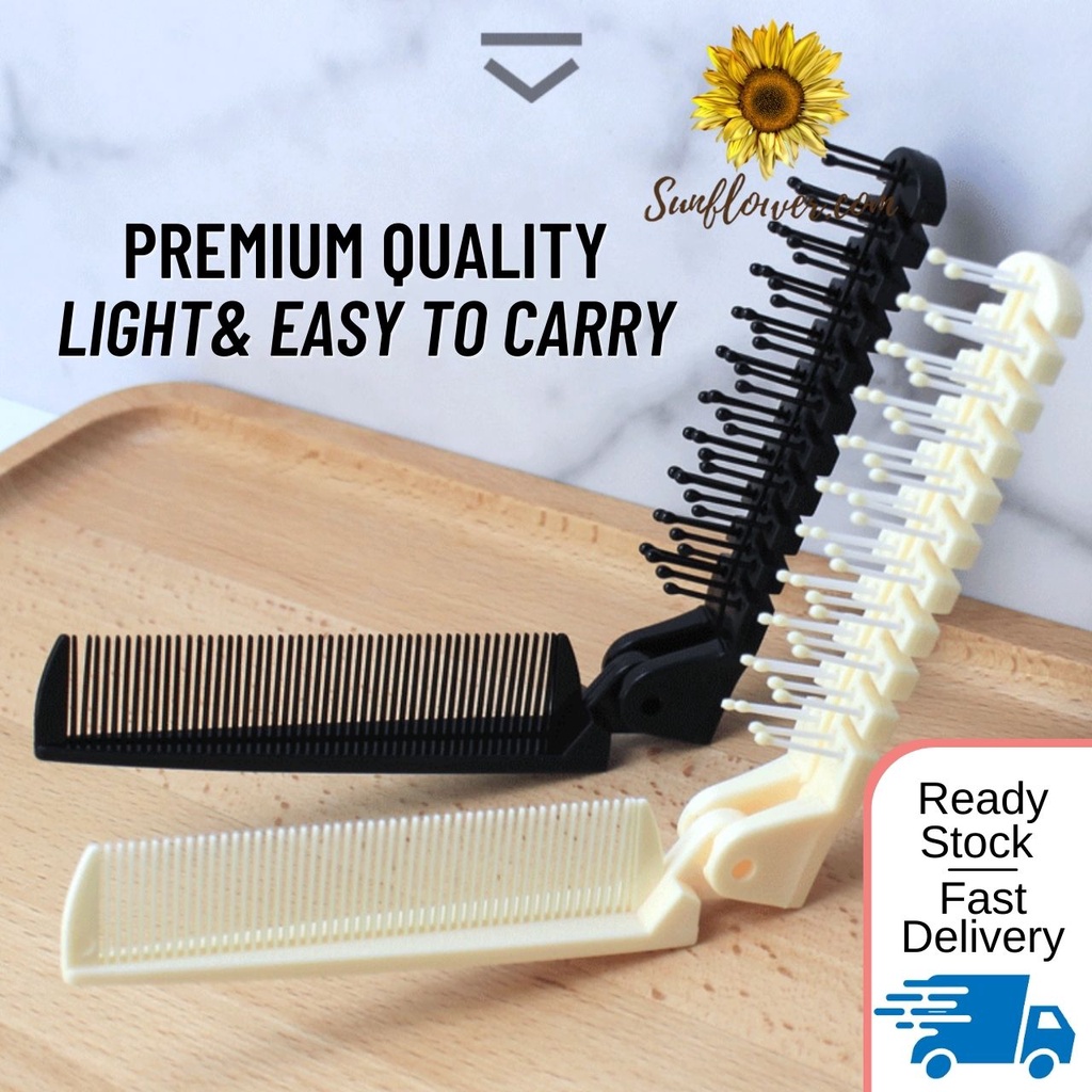 Premium Portable Travel Hair Comb Foldable Massage Hair Comb Anti ...