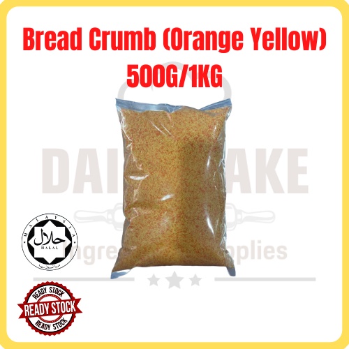 Bread Crumb (Orange Yellow) 500G 1KG/Serbuk Roti (Kuning Jingga)面包糠（橙黄色 ...