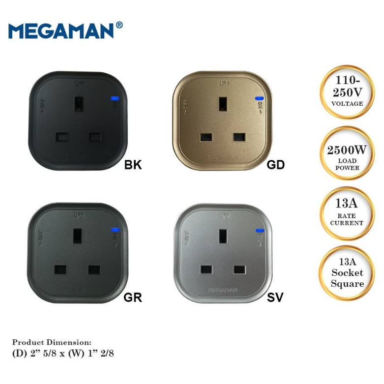 MEGAMAN Power Track Socket Reccesed/Surface 40CM 60CM 80CM with ...
