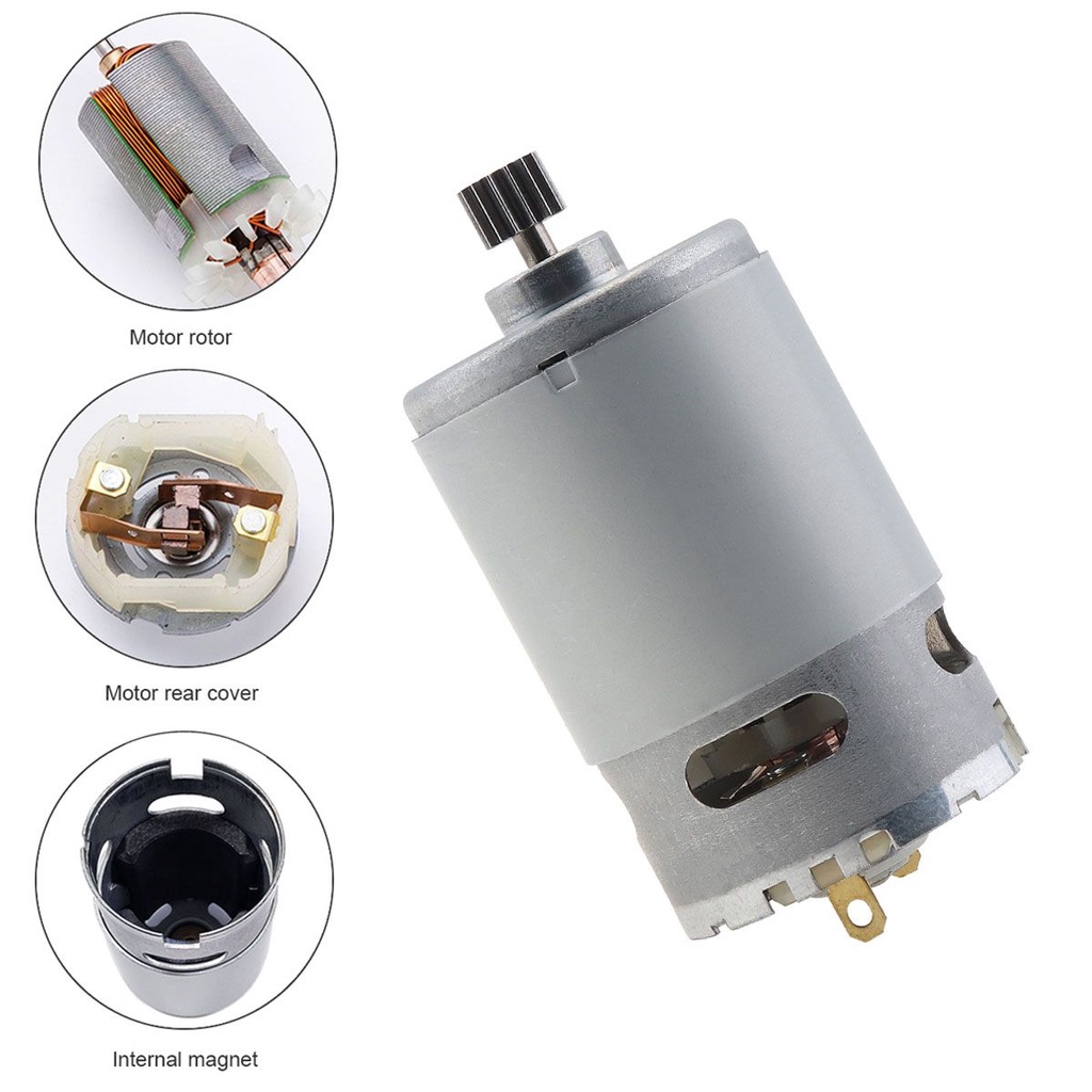 RS550 DC Motor 8.2mm 14 Teeth Gear Micro Motor 21V 25000RPM Electric ...