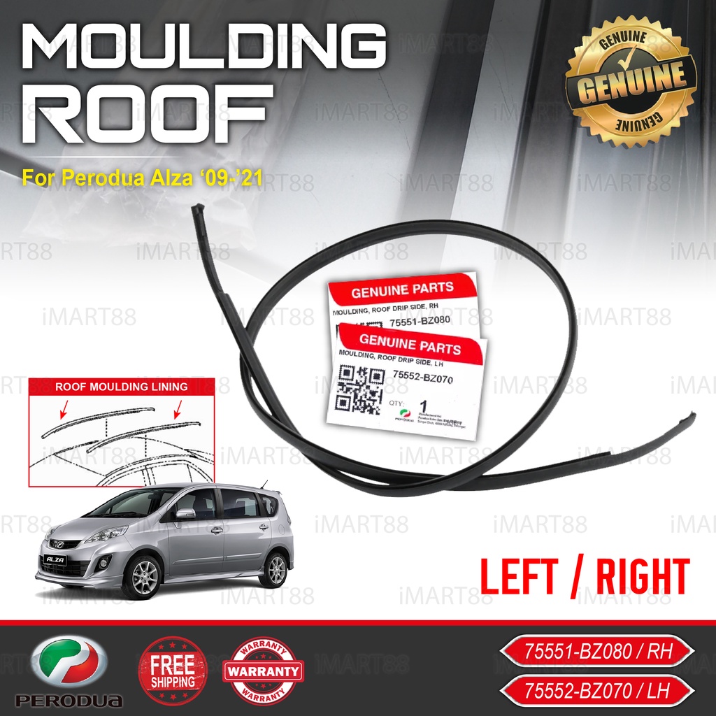 ORIGINAL PERODUA ALZA 09-21 ROOF MOULDING LINING RUBBER OUTER STRIP ...